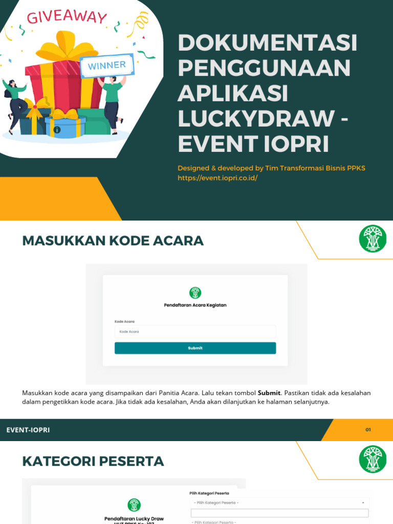 Dokumentasi Aplikasi Lucky Draw - EVENT IOPRI | PDF