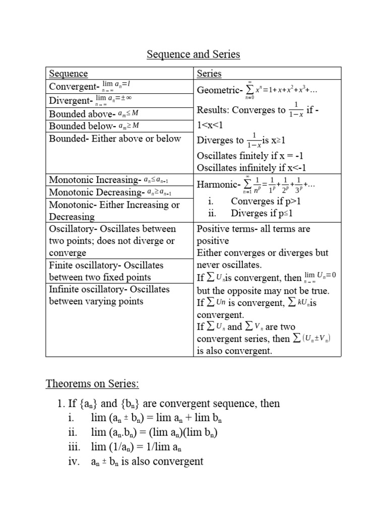 Sequence and Series | PDF | Sequence | Mathematics