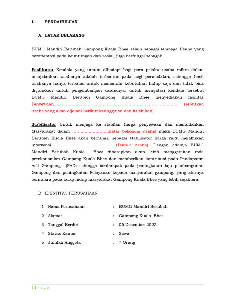 Isi Proposal | PDF | Bisnis