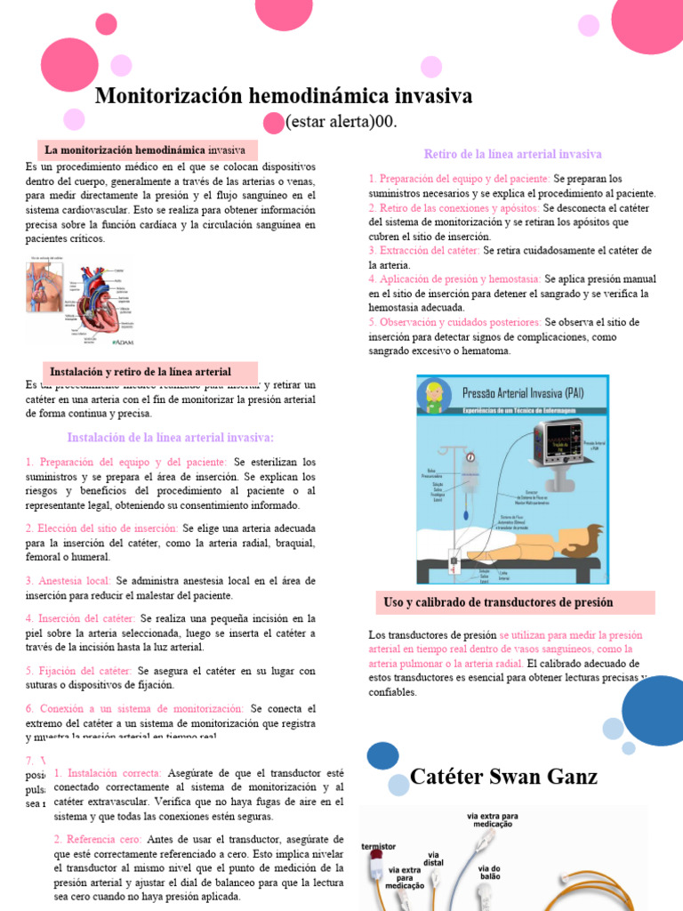 Monitorización Hemodinámica Invasiva | PDF | Presión sanguínea | Hemodinámica