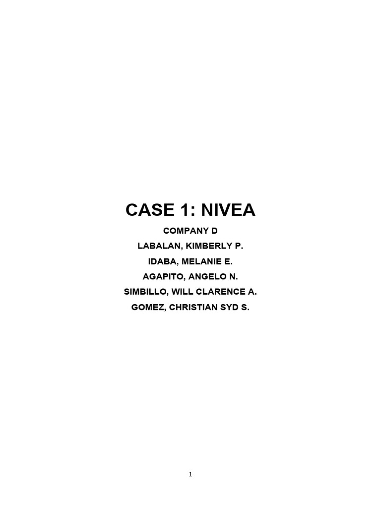 Case Study Nivea | PDF | Brand | Marketing