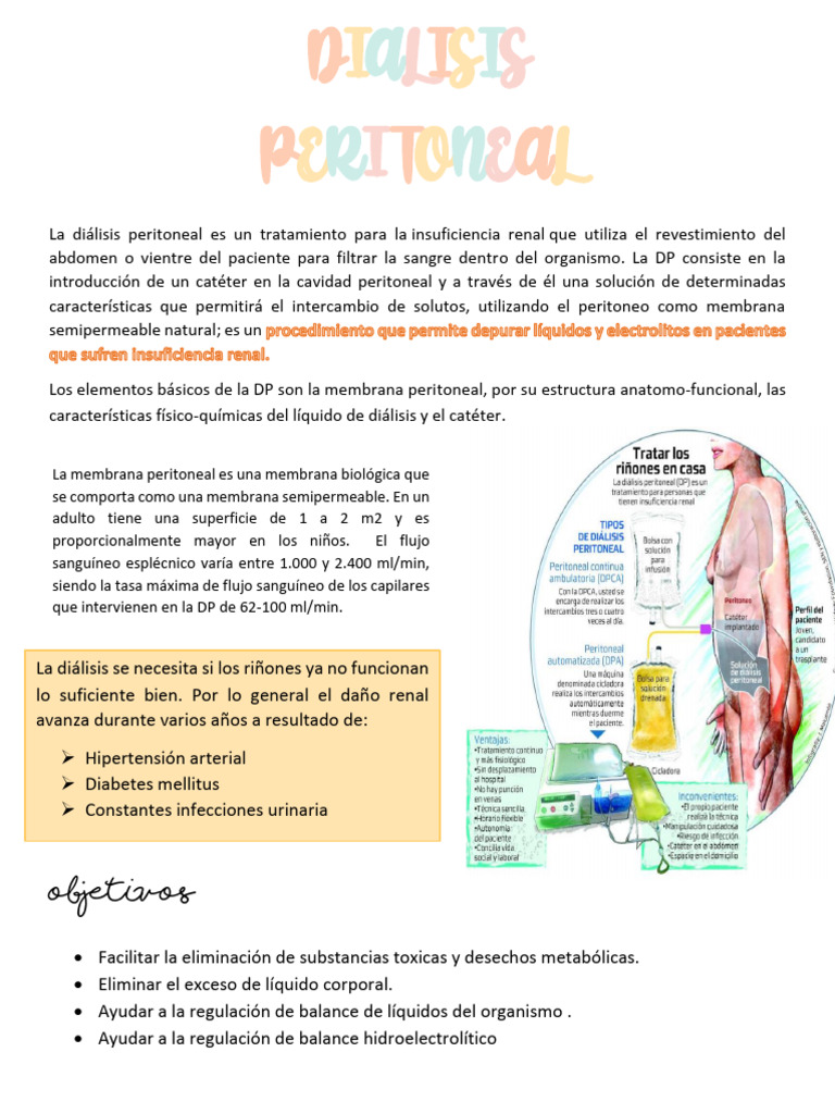 Diálisis Peritoneal: Proceso y Beneficios | PDF | Peritoneo | Especialidades Medicas