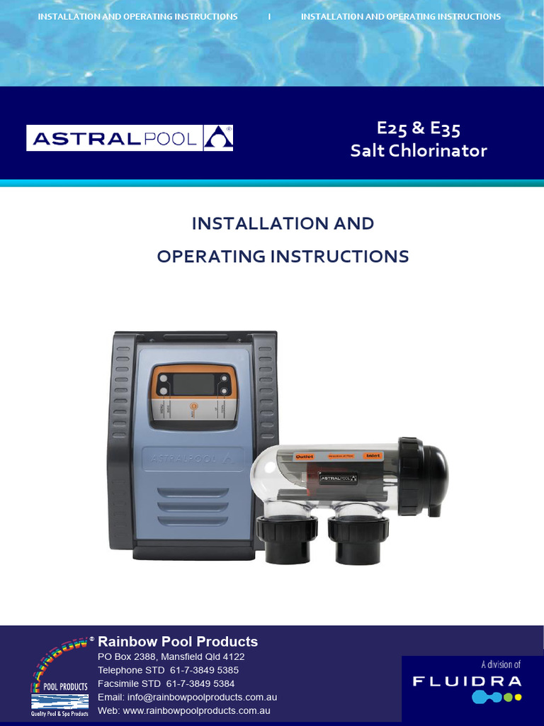 E Series - Manual - 2018 | PDF | Ac Power Plugs And Sockets | Water