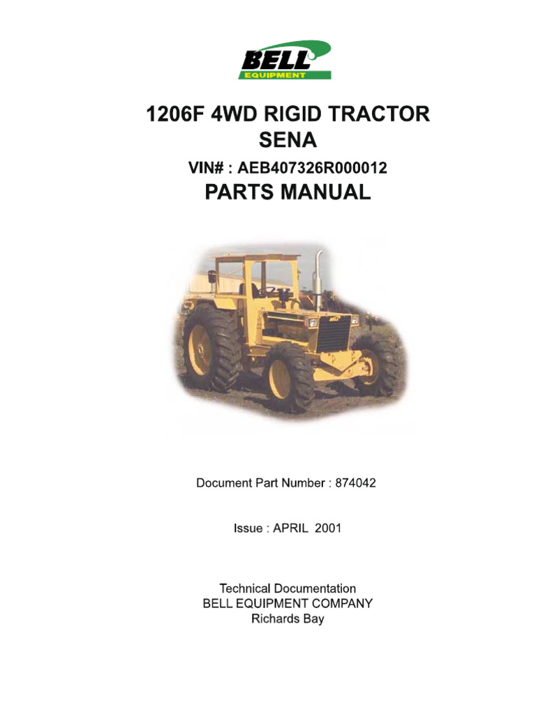 874042 - 1206F 4x4 SENA Rigid Tractor | PDF | Vehicle Technology ...