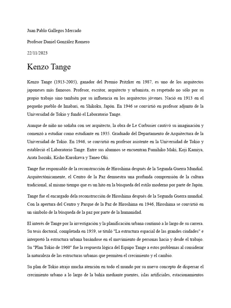 Kenzo Tange | PDF