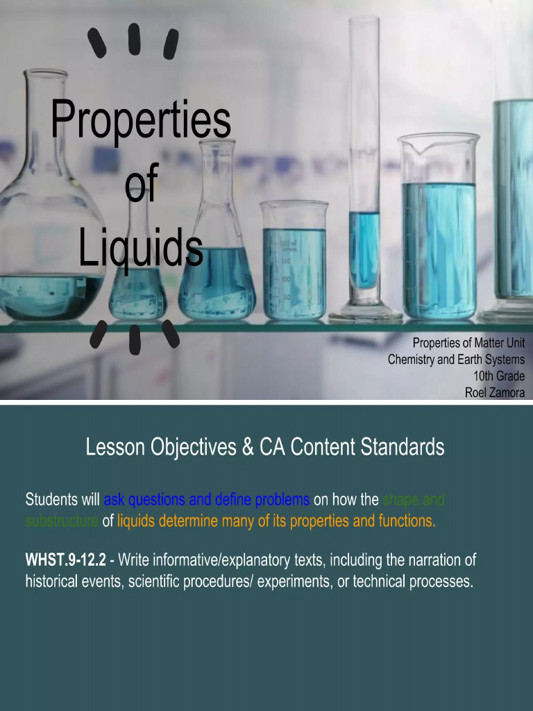 Properties of Liquids - IMF | PDF
