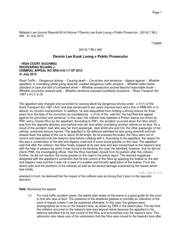 Dangerous Driving Appeal Dismissal | PDF | Prosecutor | Fine (Penalty)