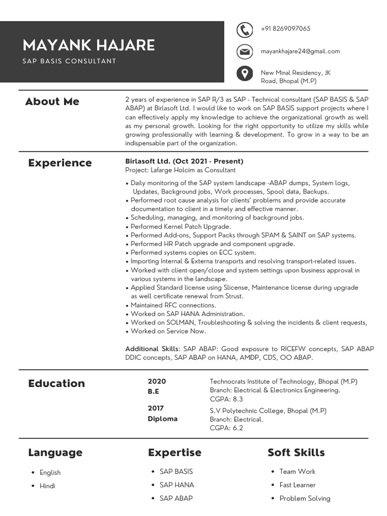 SAP BASIS (2 Years Exp) | PDF | Computing