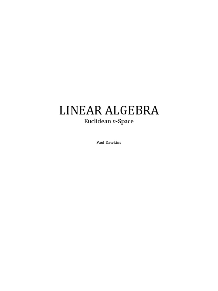 LinAlg EuclideanSpace | PDF