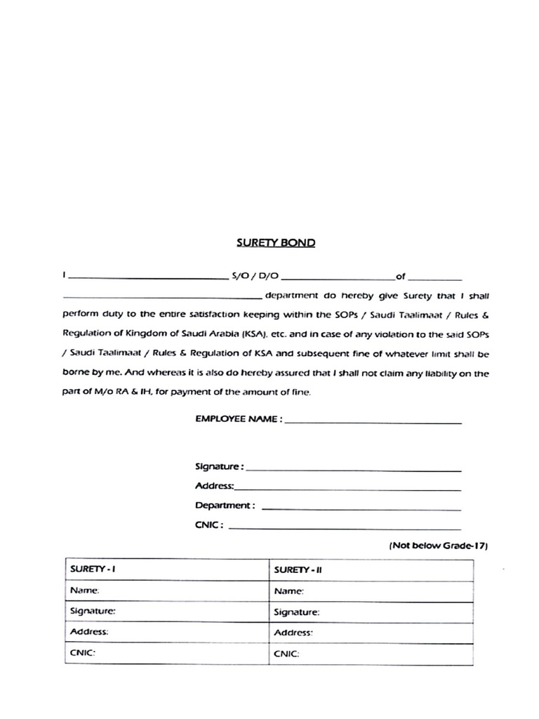 Surety Bond Hajj New | PDF
