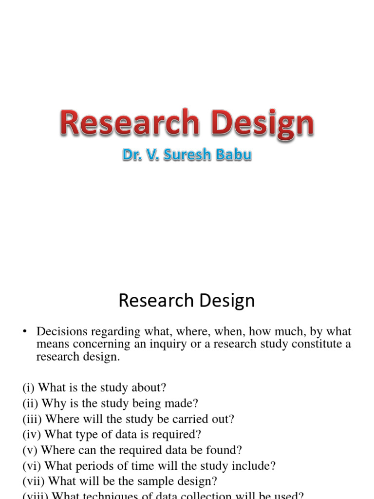 Research Design | PDF | Experiment | Data