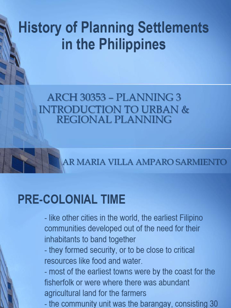 5 History of Planning Settlements in The Philippines | PDF