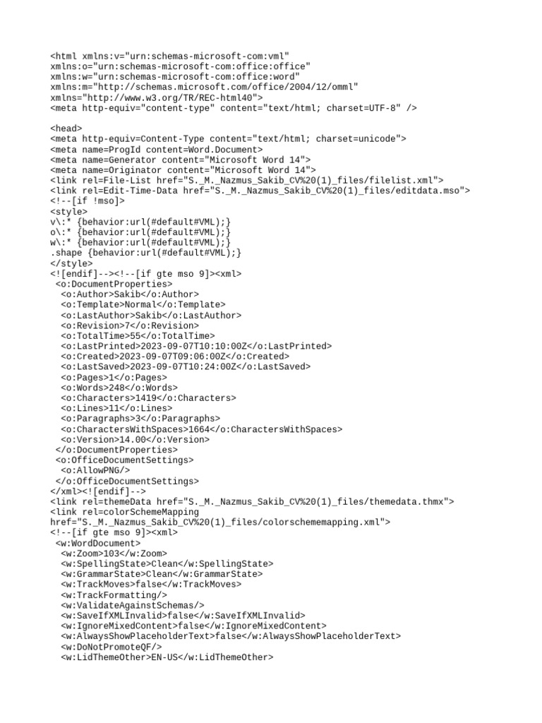 S. M. Nazmus Sakib CV | PDF