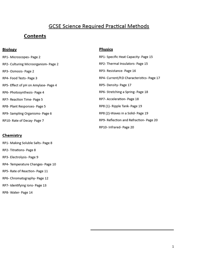 GCSE Paper 1 Practical Methods | PDF | Chlorine | Waves