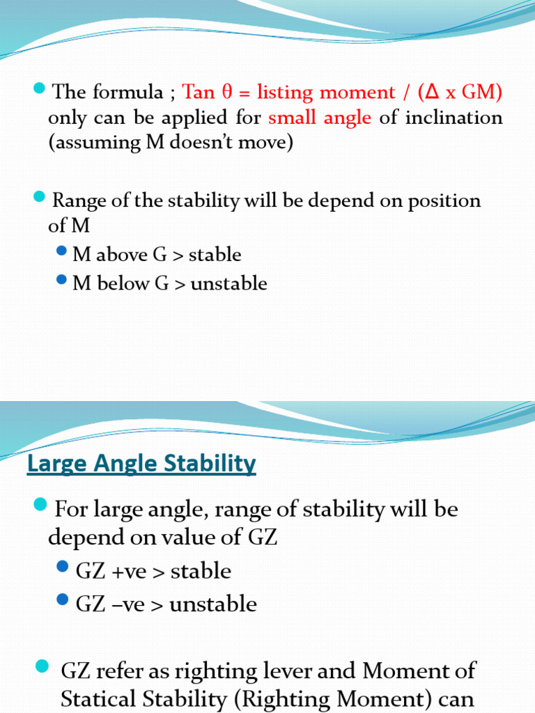 Large Angle Stability (06.05.2018) | PDF | Mechanics | Mechanical ...