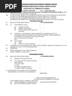 Certificate of Transfer of Charge: Relieved Officer | PDF | Government ...