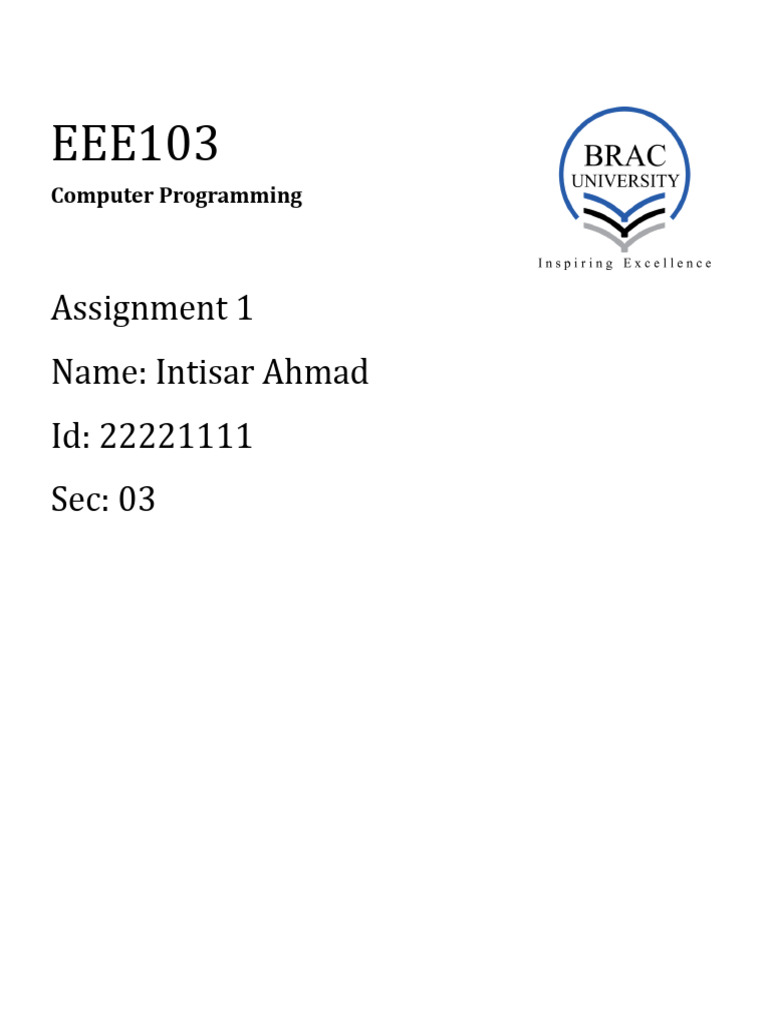 EEE103 Assingment | PDF