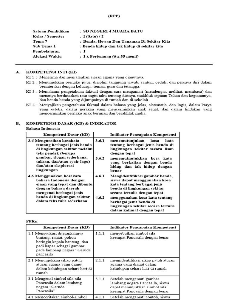RPP Ibu Salma | PDF | Seni & Disiplin Bahasa | Kajian Bahasa Asing