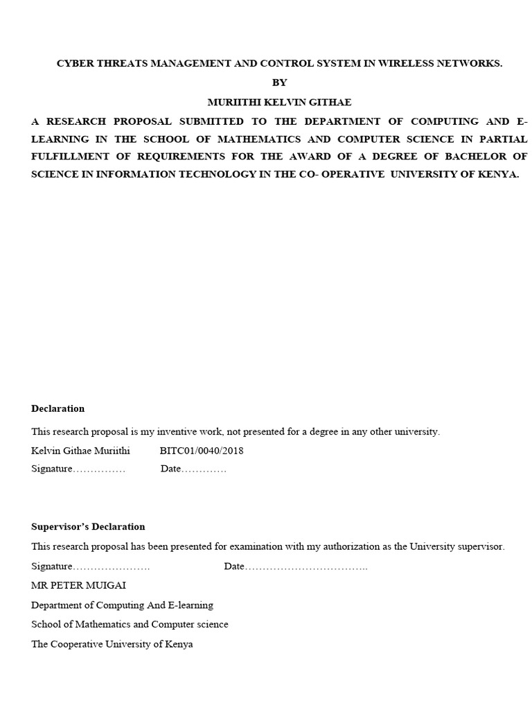 Project Proposal | PDF | Wireless Lan | Computer Network