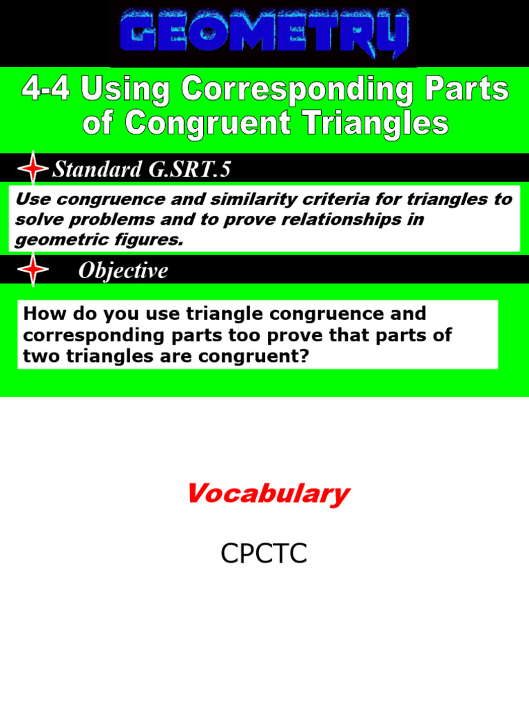 Standard G.SRT.5: Objective | PDF | Arithmetic | Euclidean Geometry