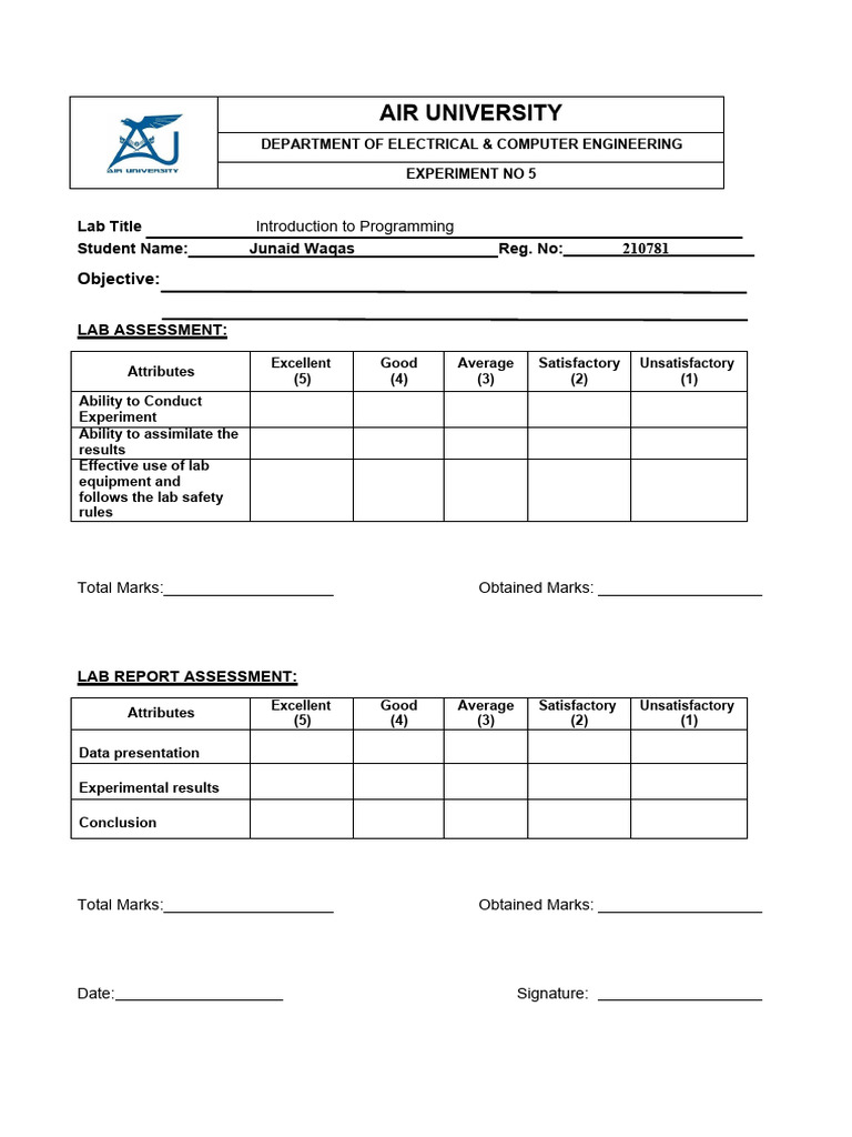 Report 6 Junaid Waqas | PDF | Computer Program | Programming