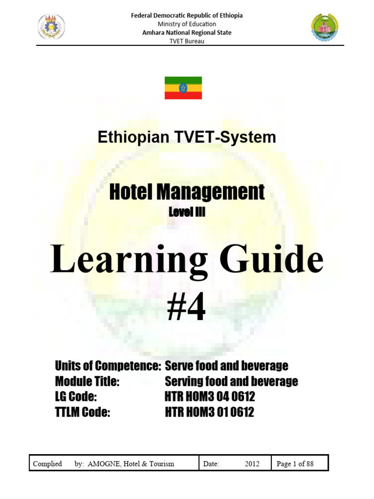 F&B Service | Download Free PDF | Tableware | Menu