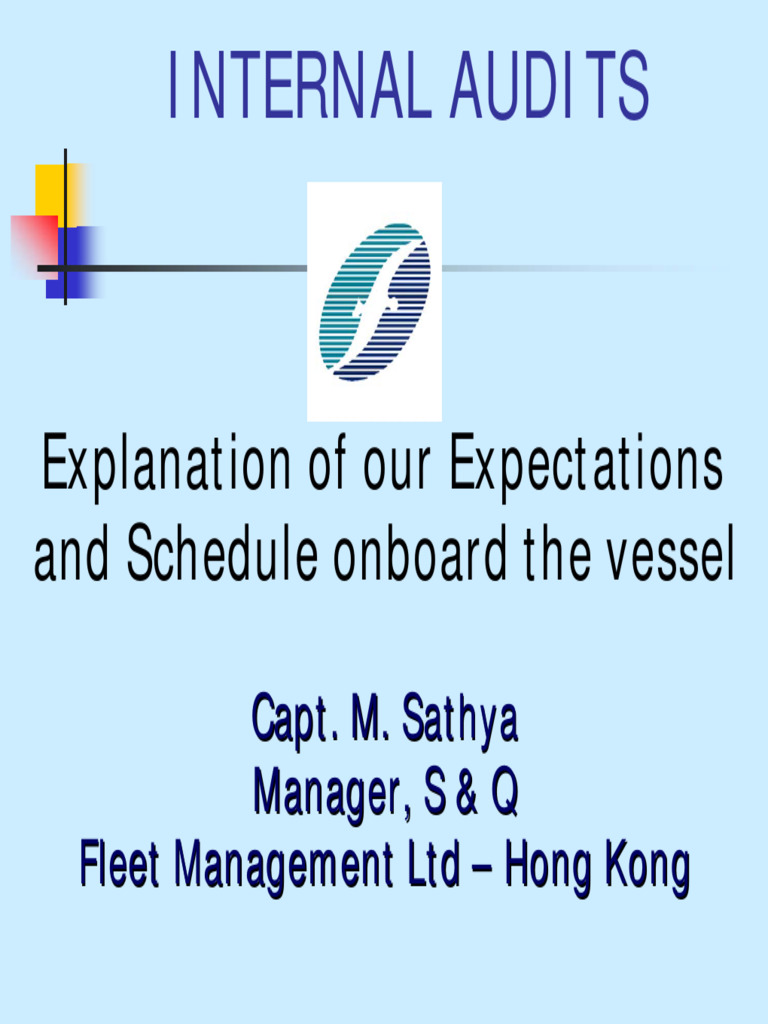 Internal Audit Guidelines for Vessels | PDF | Auditor's Report | Audit