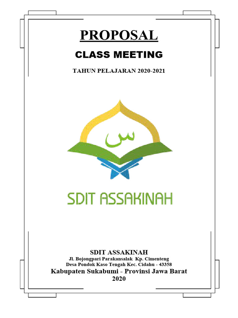 Proposal Class Meeting Ok | PDF