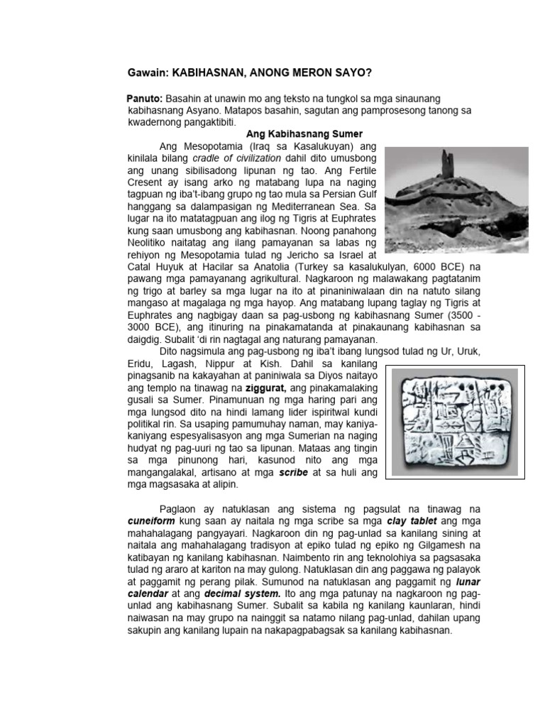 AP g7 Kabihasnan | PDF