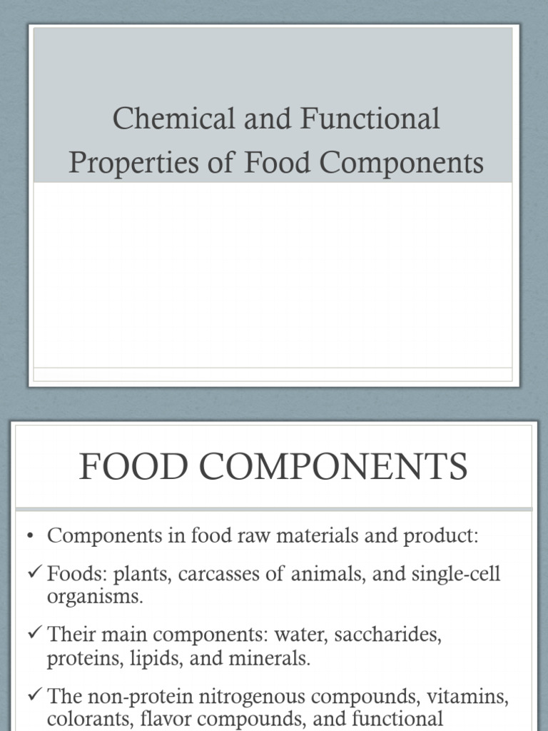 Chapter 2 - Chemical and Functional Properties of Food Components | PDF ...
