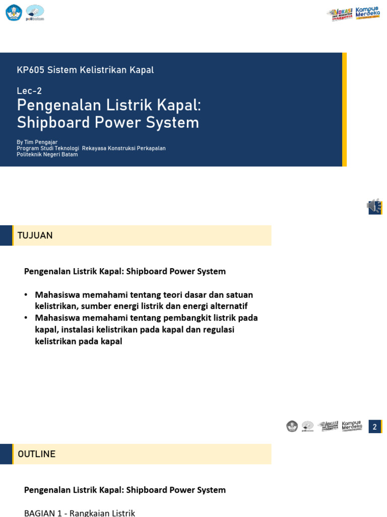 KP605 - Lect 02 Shipboard Power System | PDF