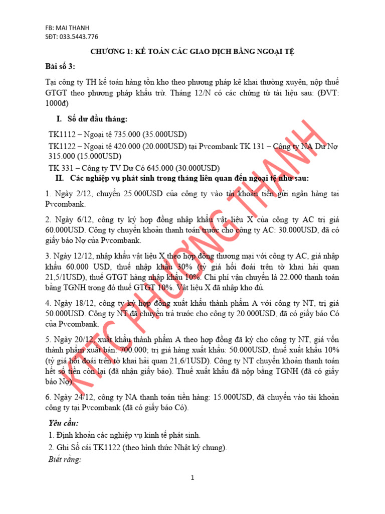 BÀI TẬP KTTC 2 - rút gọn | PDF