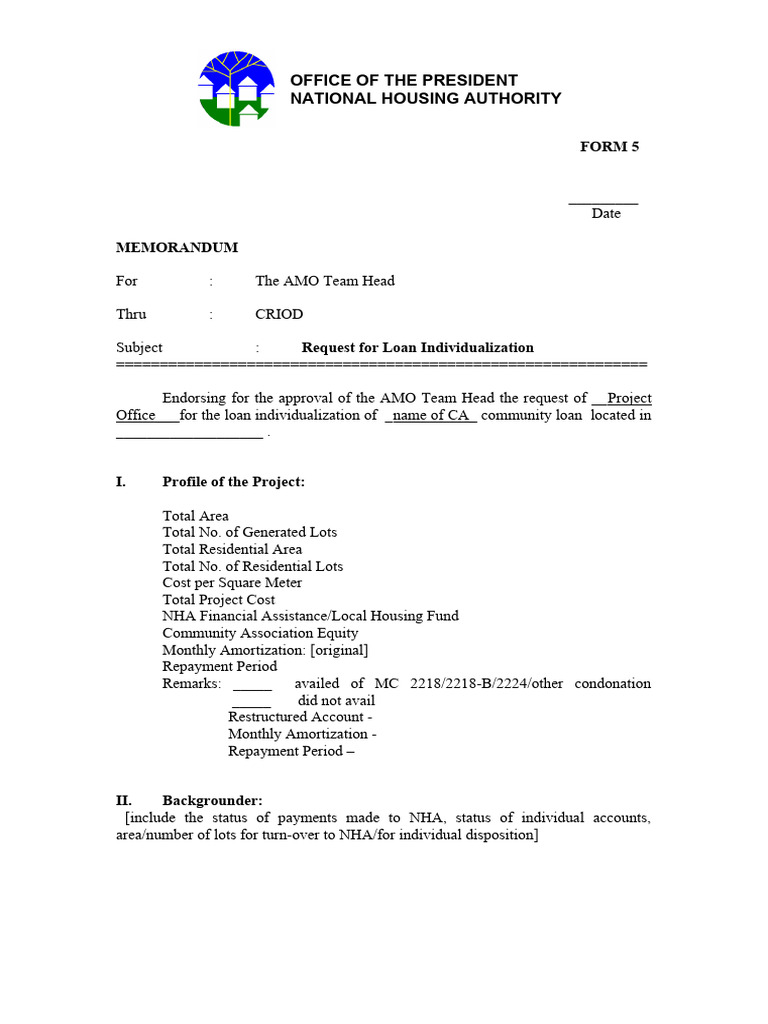 Form 5 Memo Endorsement To AMO | PDF | Financial Services | Personal Finance