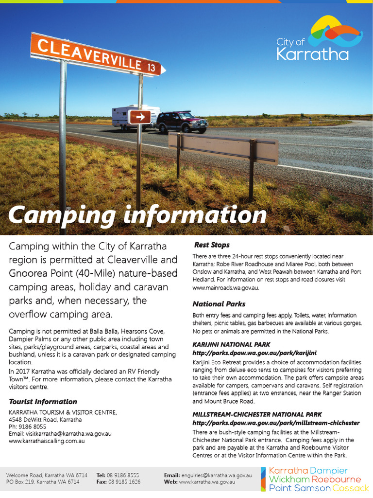 Camping Information Karratha | PDF | Camping | Campsite