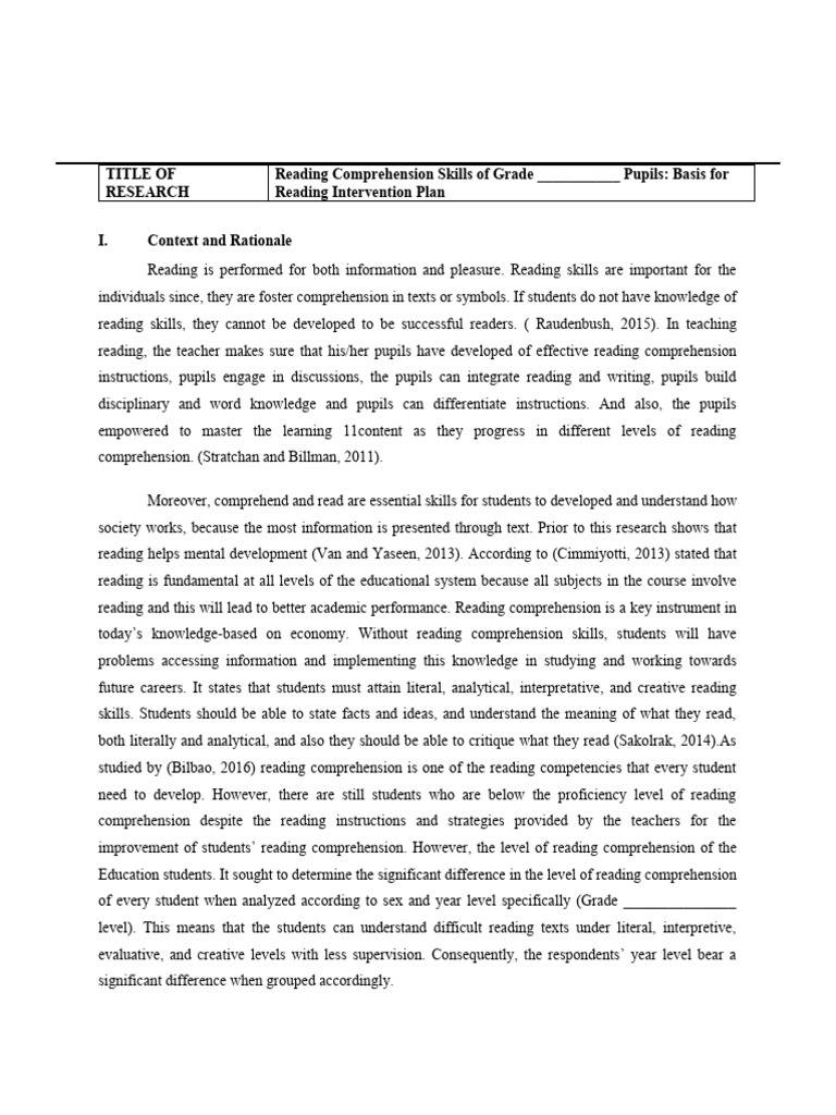 Basic Action Research 2 | Download Free PDF | Reading Comprehension | Learning