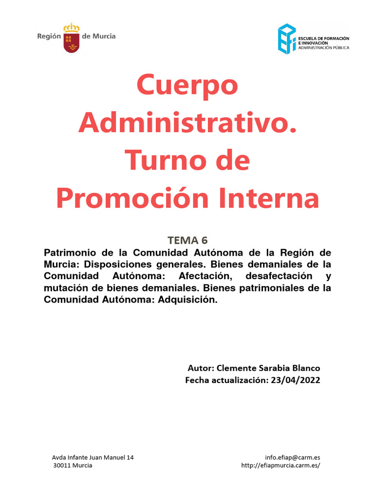 117851-Tema 6-Admin-23042022 | PDF | Propiedad | Bienes (Ley)
