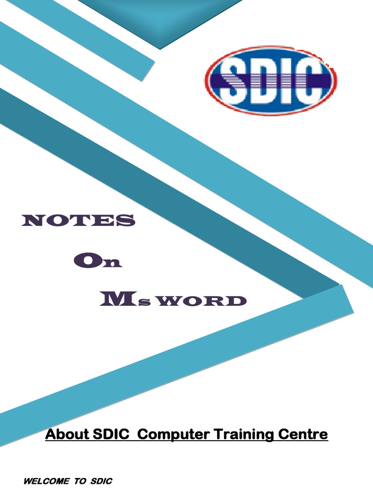 Ms Word NOTES | PDF | Technology & Engineering