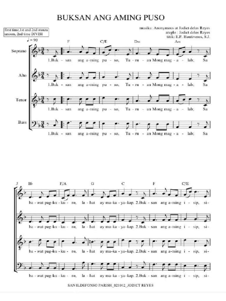 Buksan Ang Aming Puso - New Version | PDF