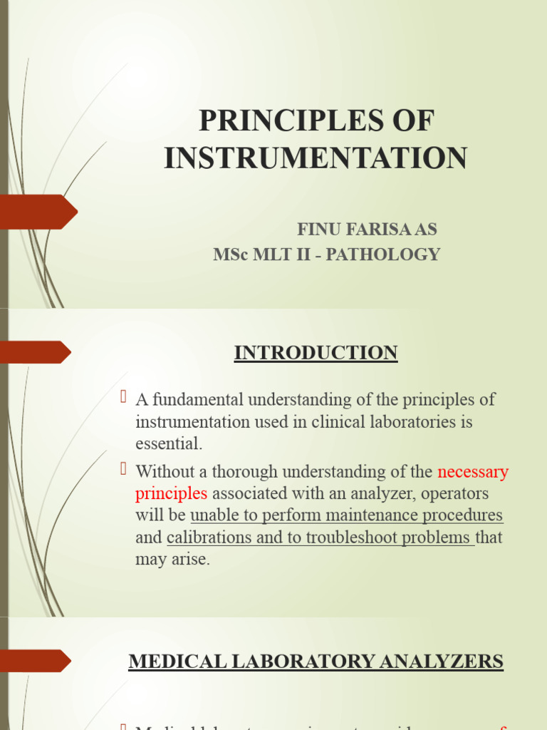 Principles of Instrumentation | PDF | Spectrophotometry | Fluorescence ...