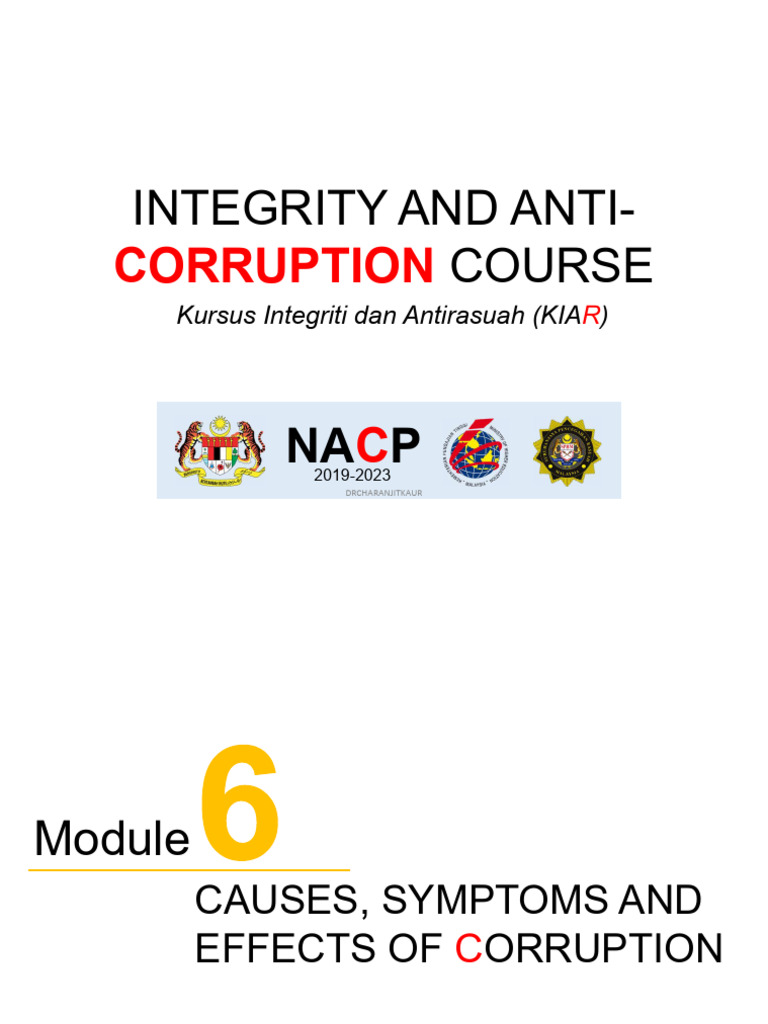 Notes 6 - Causes, Symptoms and Effects of Corruption | PDF | Cost Of ...