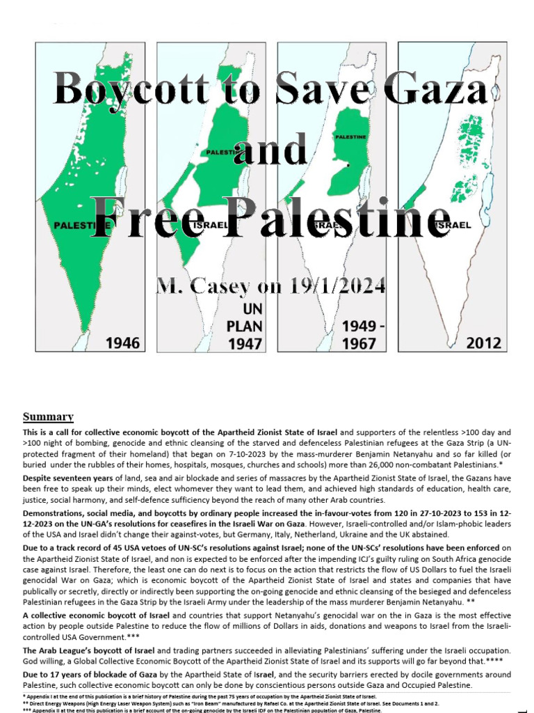 Boycott Save Gaza | PDF | Israel | World Politics