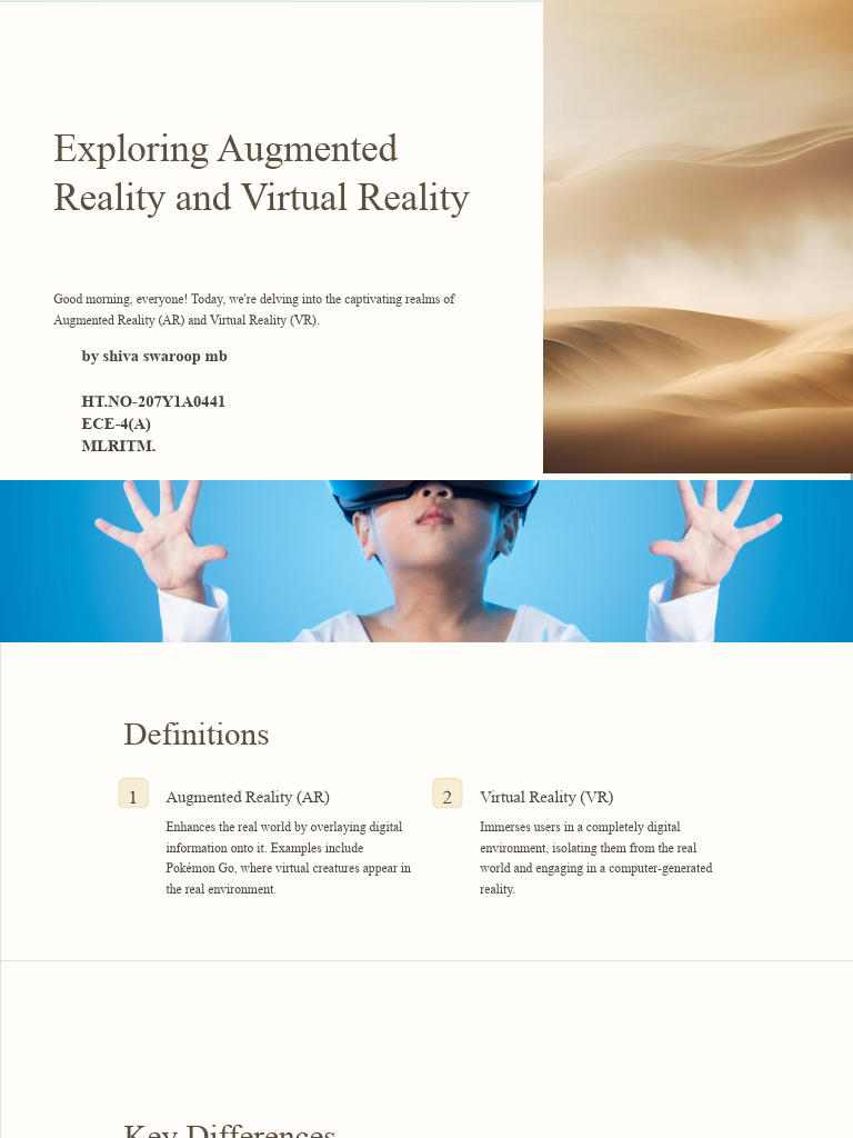 Augmented Reality and Virtual Reality PPT Techni | PDF | Augmented ...