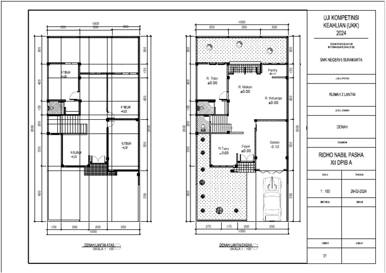 DENAH RUMAH 2 LANTAI RIDHON-Layout2 | PDF