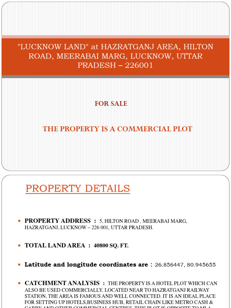 Commercial Plot for Sale in Lucknow | PDF | Business | Law