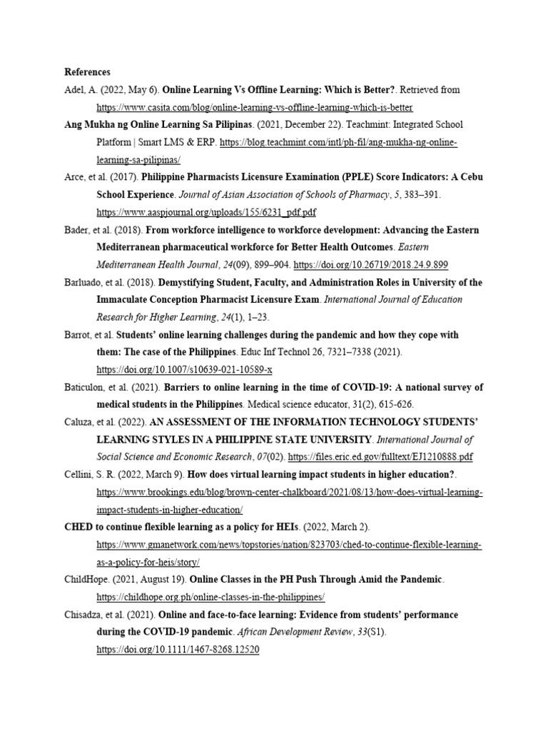 References | PDF | Pharmacy | Educational Technology