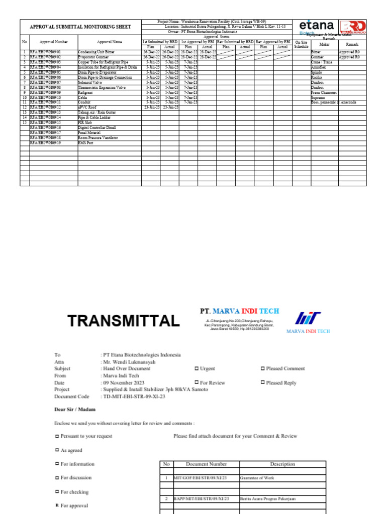 TRANSMITTAL | PDF | Civil Engineering | Chemical Engineering