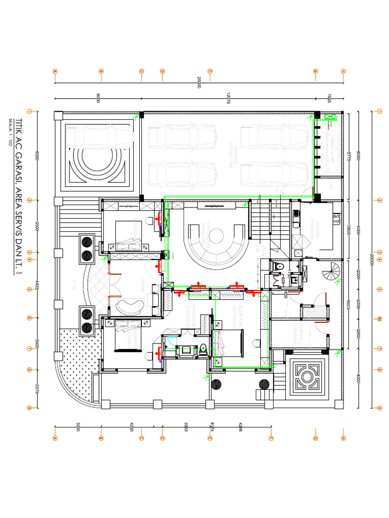 Denah Penempatan AC Dan Jalur Pipa | PDF
