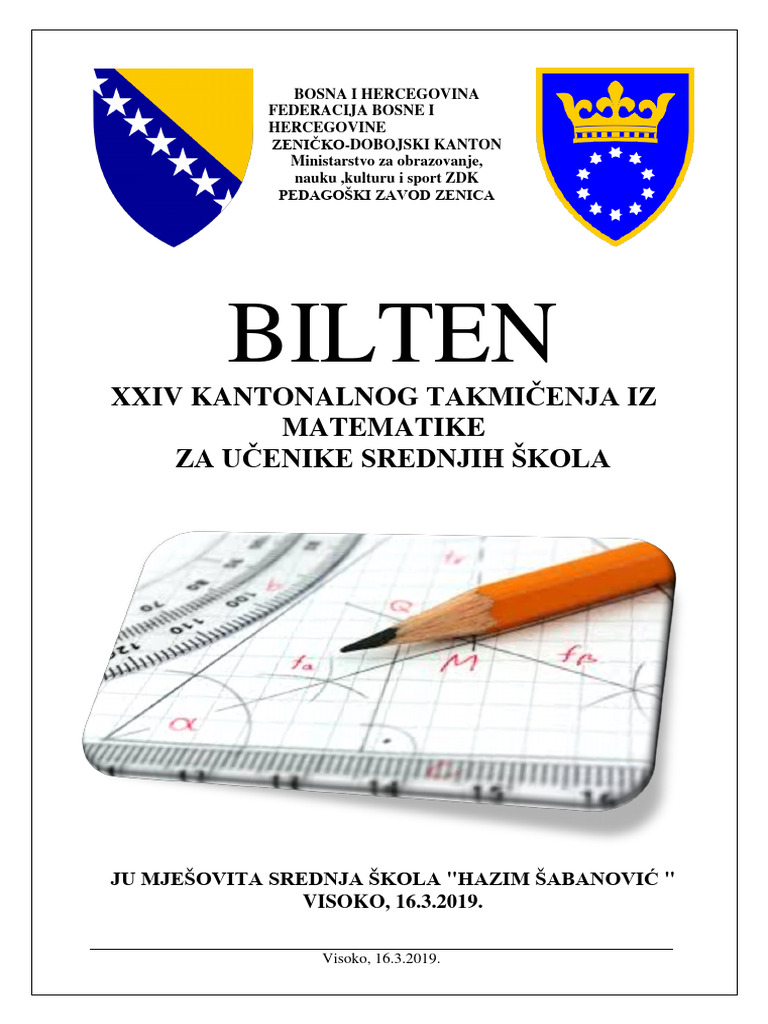 Bilten Matematika Visoko 2019 | PDF