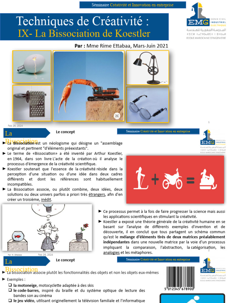 Bissociation : Créativité en entreprise | PDF | Créativité | Innovation