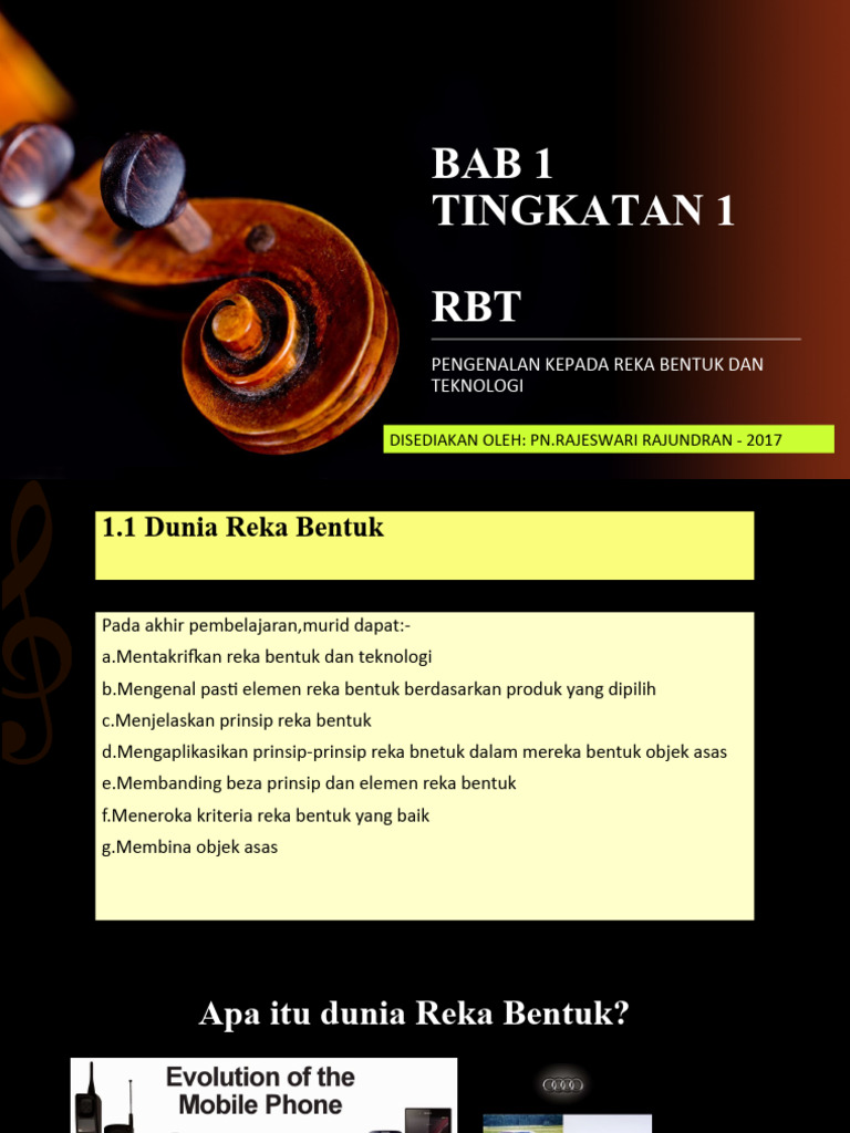 Bab 1-T1 Dunia Reka Bentuk - 1-2018 | PDF